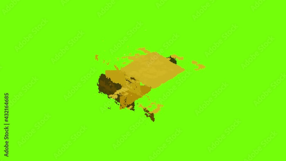 Filled biscuit icon animation cartoon object on green screen background ...