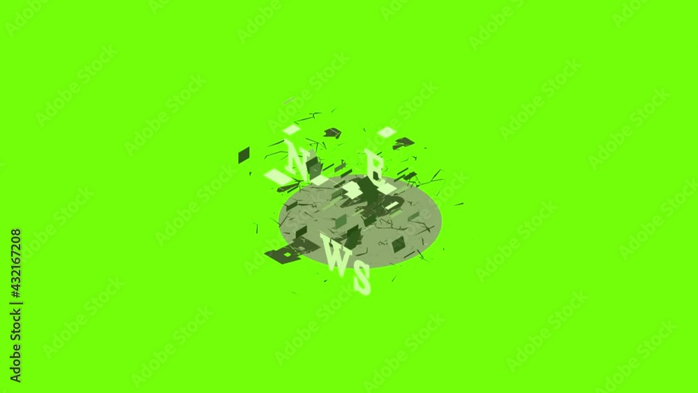 News icon animation cartoon object on green screen background Stock ...