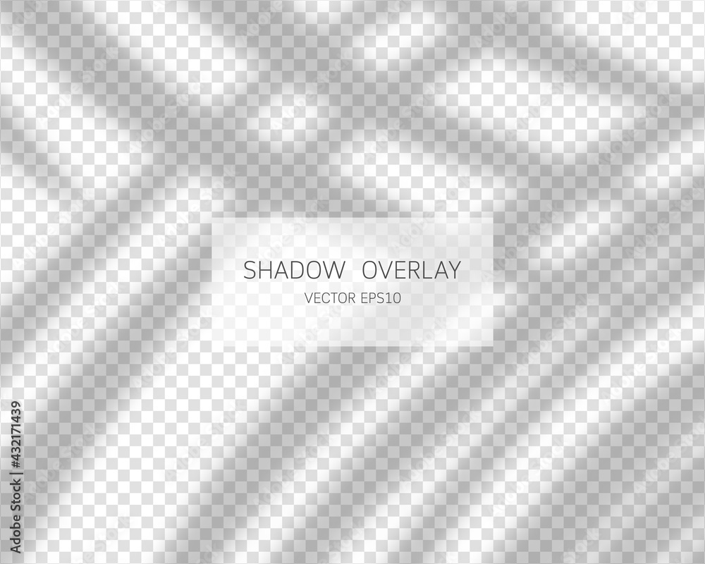 Shadow overlay effect. Natural shadows isolated on transparent ...