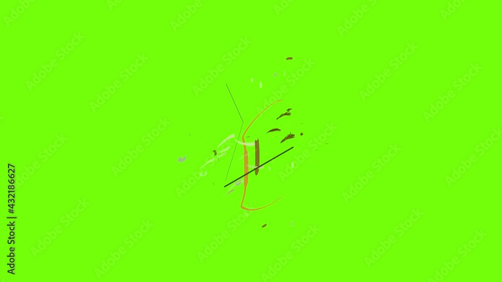 Bow and arrow icon animation cartoon object on green screen background ...