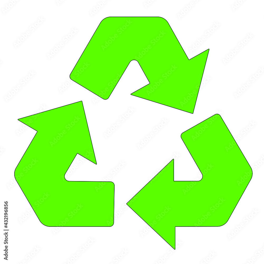 Recycle. Green recycle logo. Square design. Vetor ilustration. Global ...