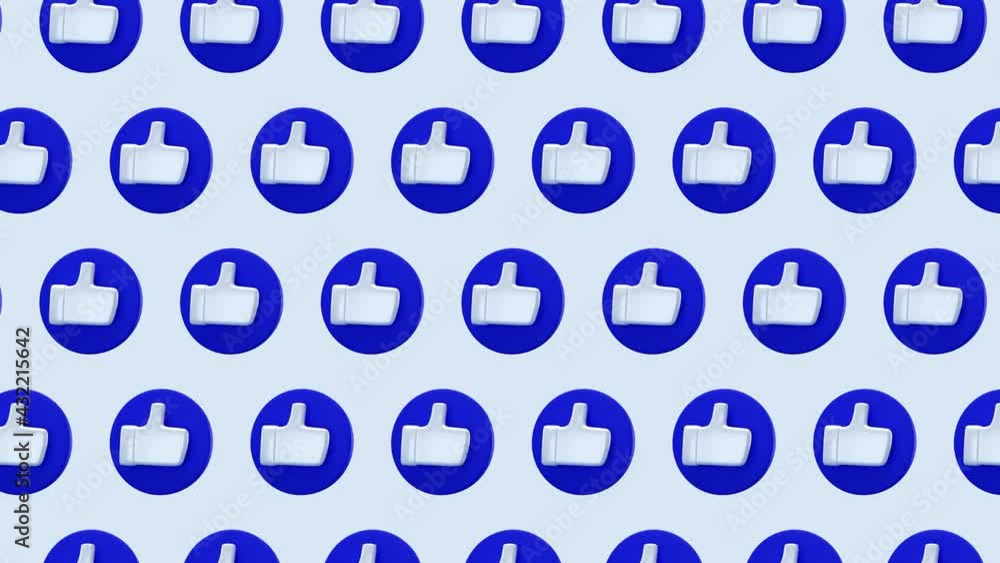 Social like Thumbs up button Minimal Motion art seamless pattern 4k ...