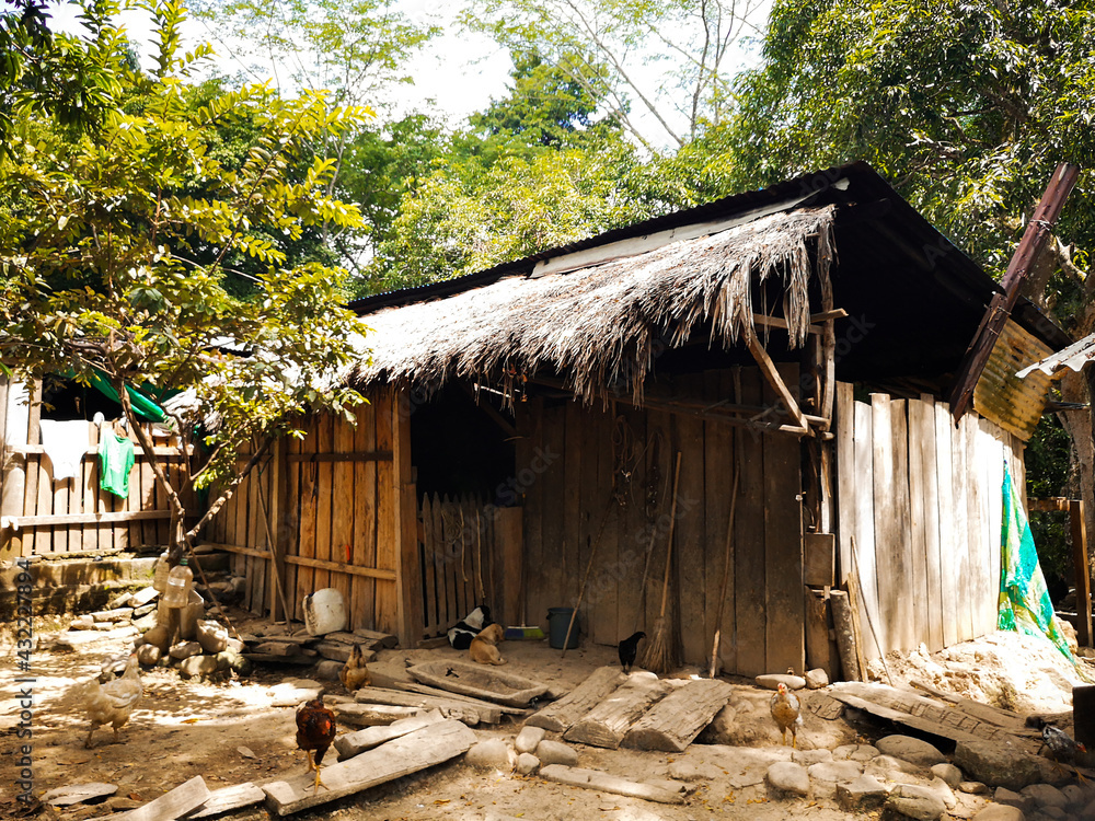 casa, viejo, madera, pueblo, casa, cabaña, edificio, chacras, campesina ...