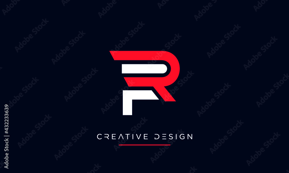 RF or FR Alphabet Letters Icon Logo Stock Vector | Adobe Stock