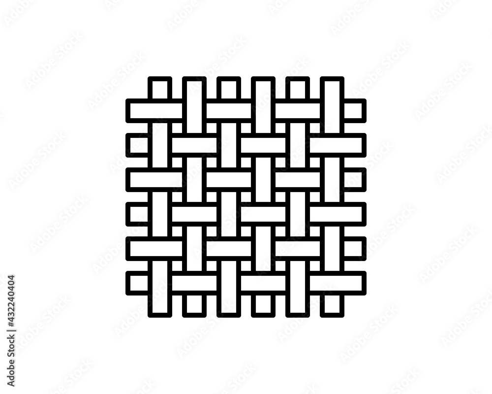 Knots weave symbol illustration. Woven tight lines symbol. Adjustable ...