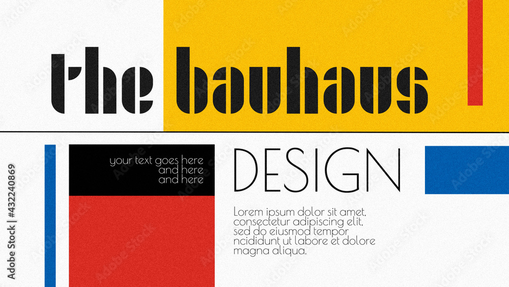Minimal Bauhaus Title Stock Template | Adobe Stock