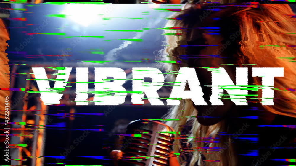 Vibrant Glitch Transition Titles Stock Template | Adobe Stock
