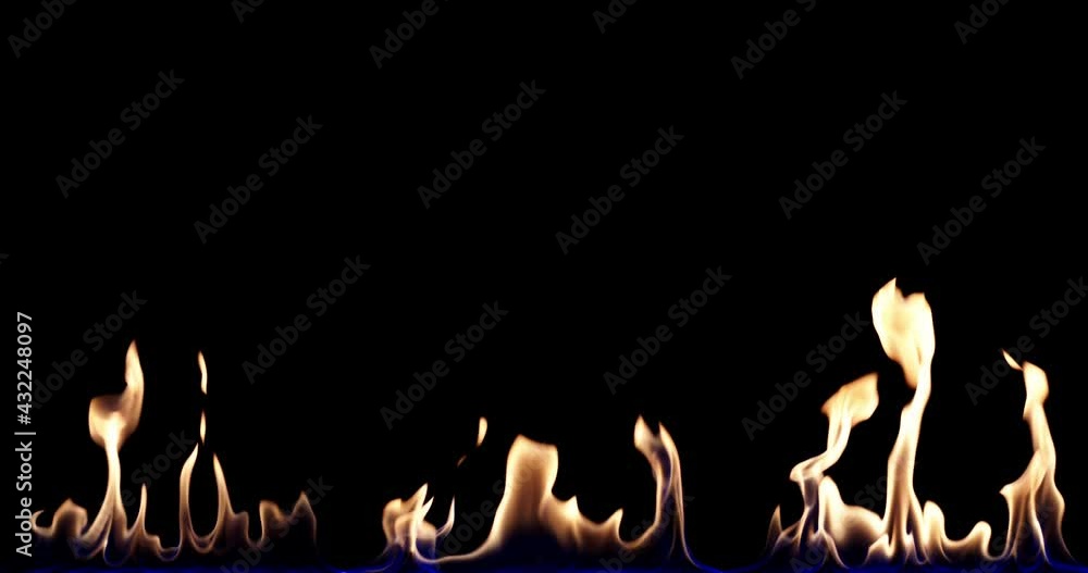 Fire flame Isolated on black background. Fire Flames Igniting And ...