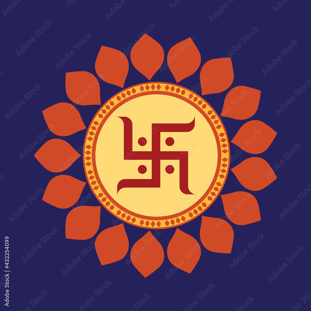 swastik design isolated in design circle Stock Vector | Adobe Stock