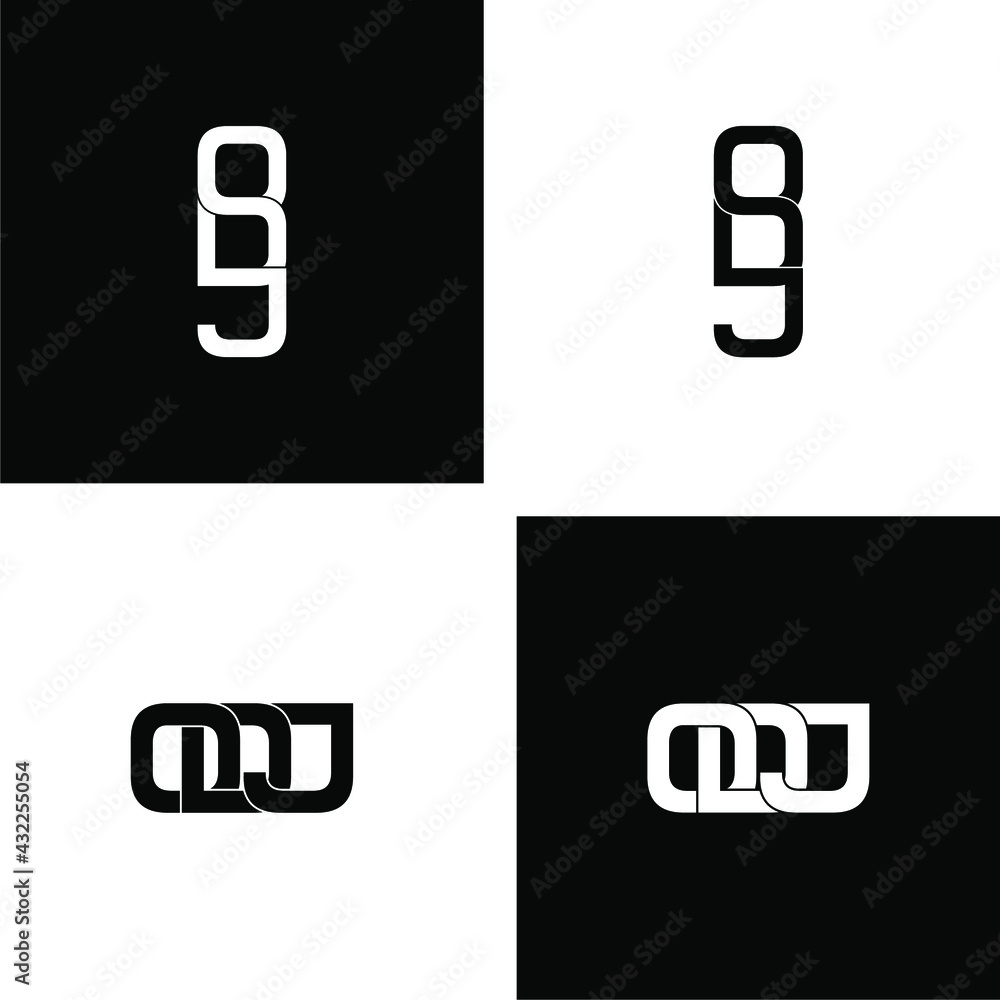 odj letter original monogram logo design Stock Vector | Adobe Stock
