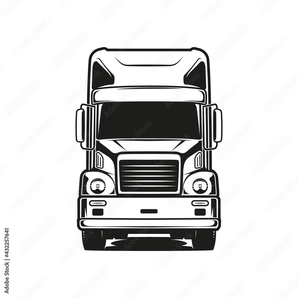 Truck Front View Vector