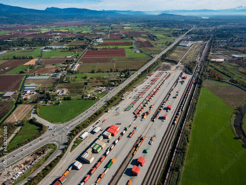 Stock aerial photo of Lougheed Highway Pitt Meadows, Canada Stock-Foto ...