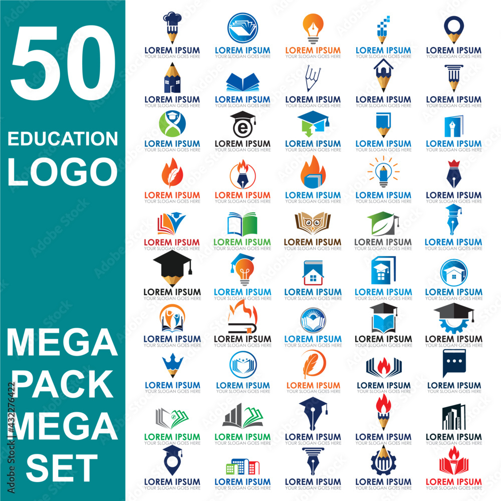 set of education logo , set of university vector Stock Vector | Adobe Stock