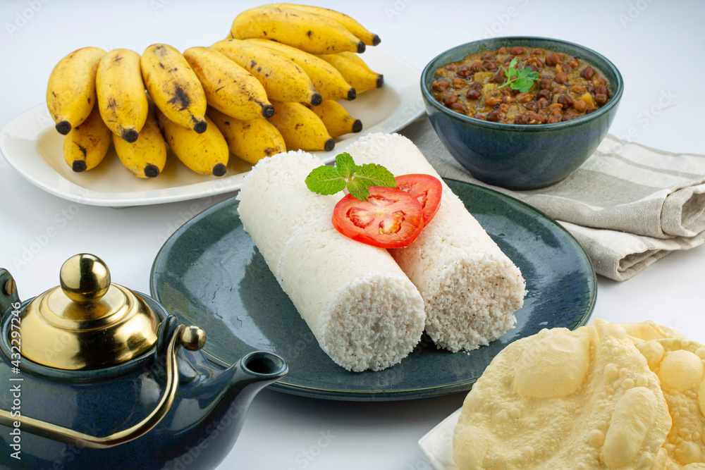 Puttu or white rice puttu Stock Photo | Adobe Stock