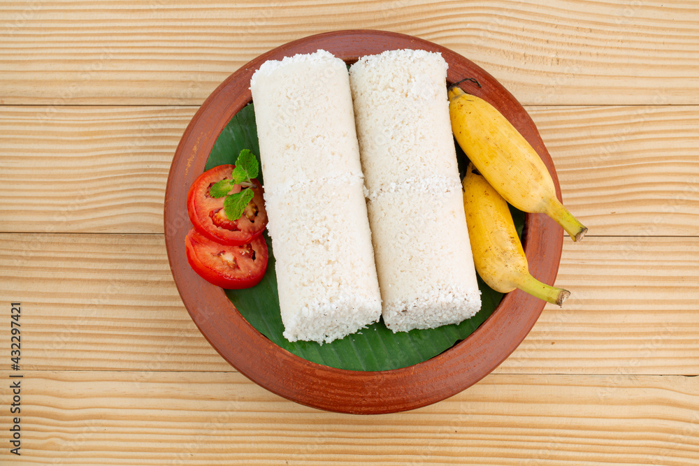 White rice puttu Stock Photo | Adobe Stock