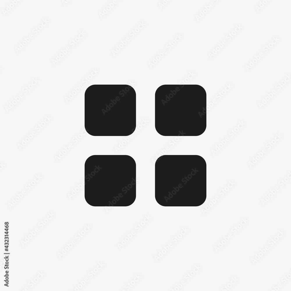 Apps grid menu icon. Manage mobile apps button for UI design ... Apps grid menu icon. Manage mobile apps button for UI design ...