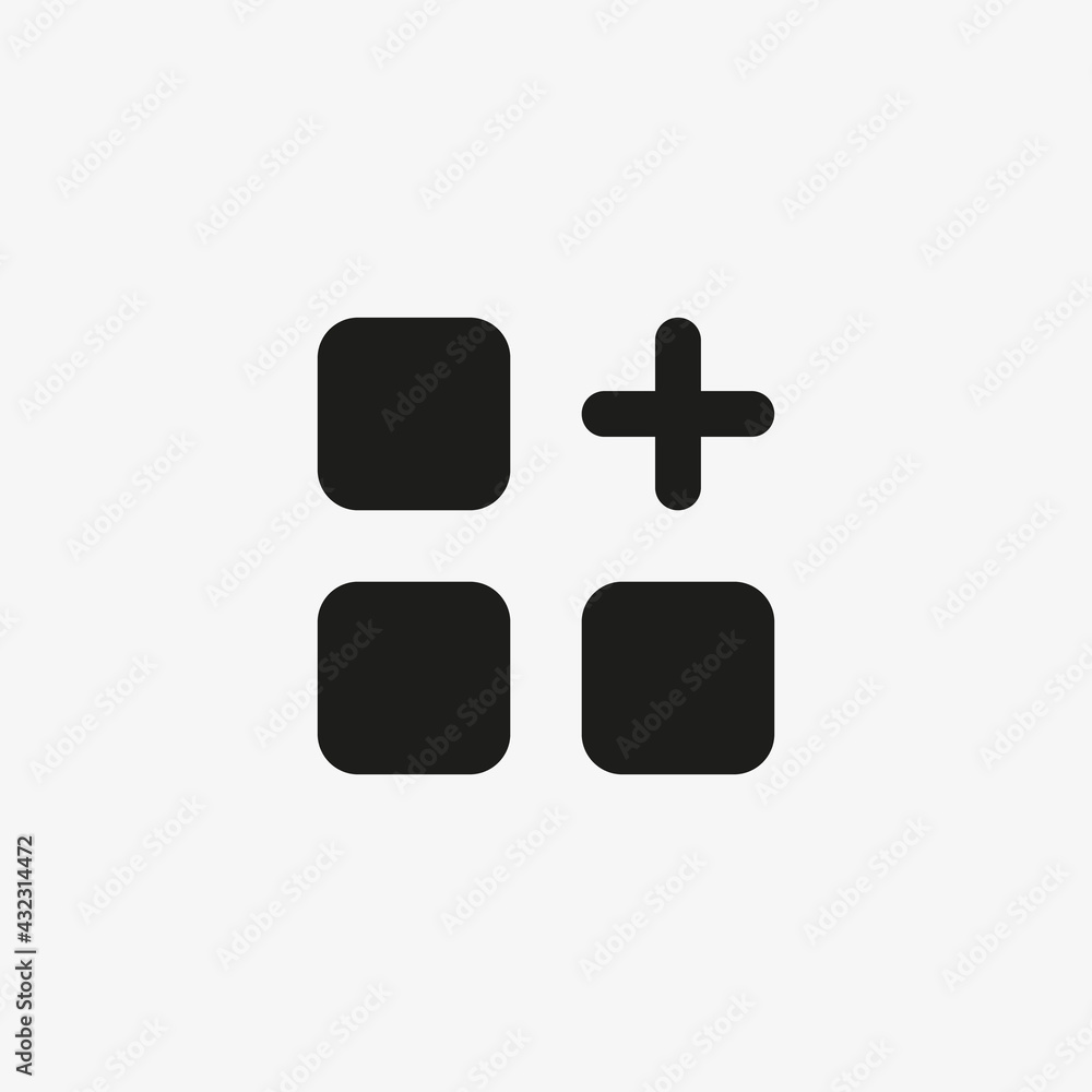 Mobile apps install UI button icon. Grid menu apps management symbol ... Mobile apps install UI button icon. Grid menu apps management symbol ...