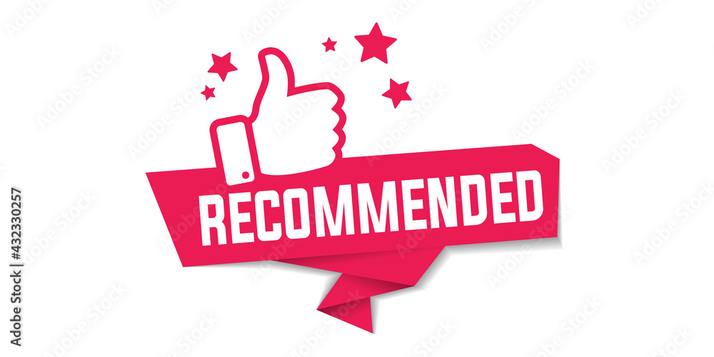 Illustrated banners are recommended with a thumbs up Stock Vector ...
