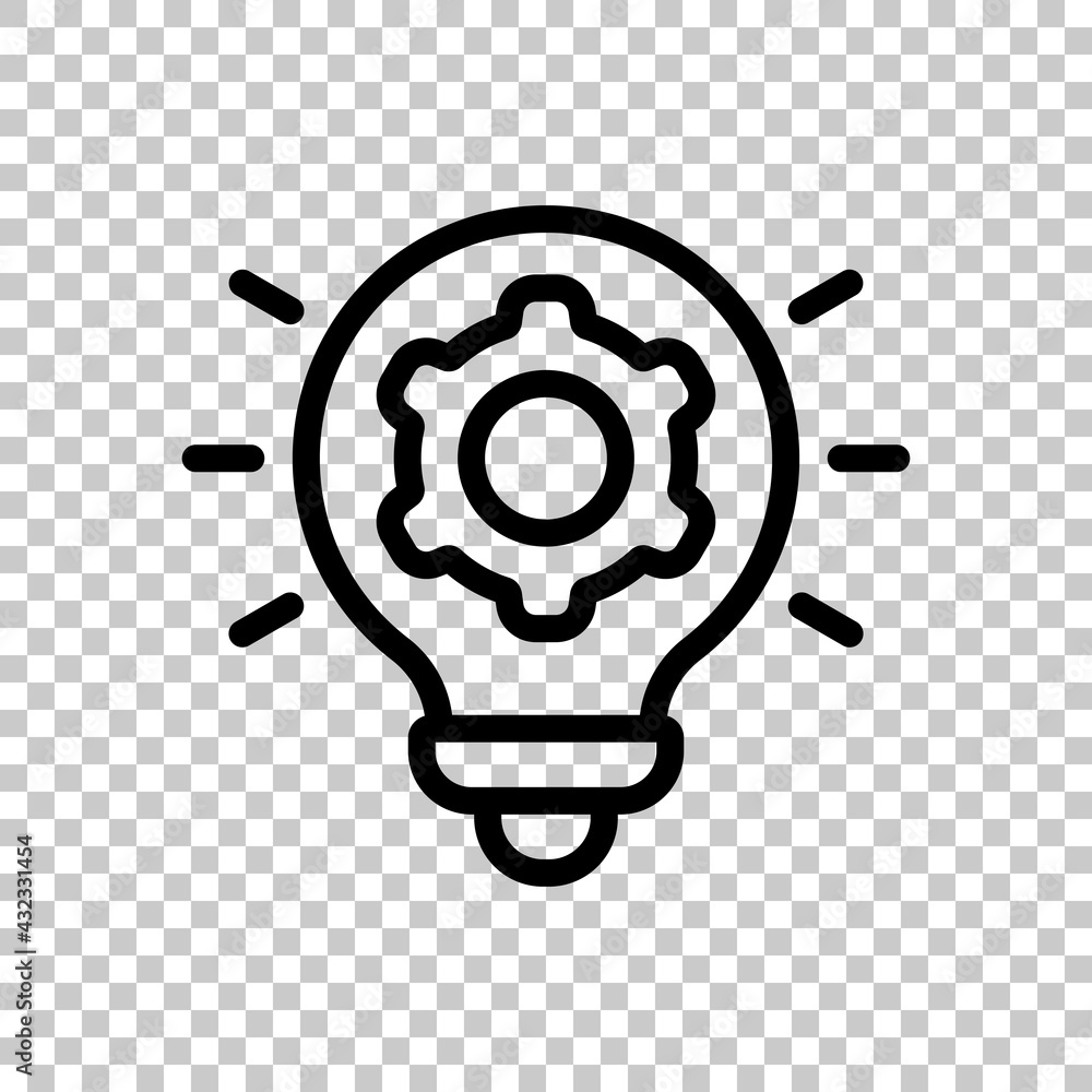 Process of implementation, business icon. Black editable linear symbol ...