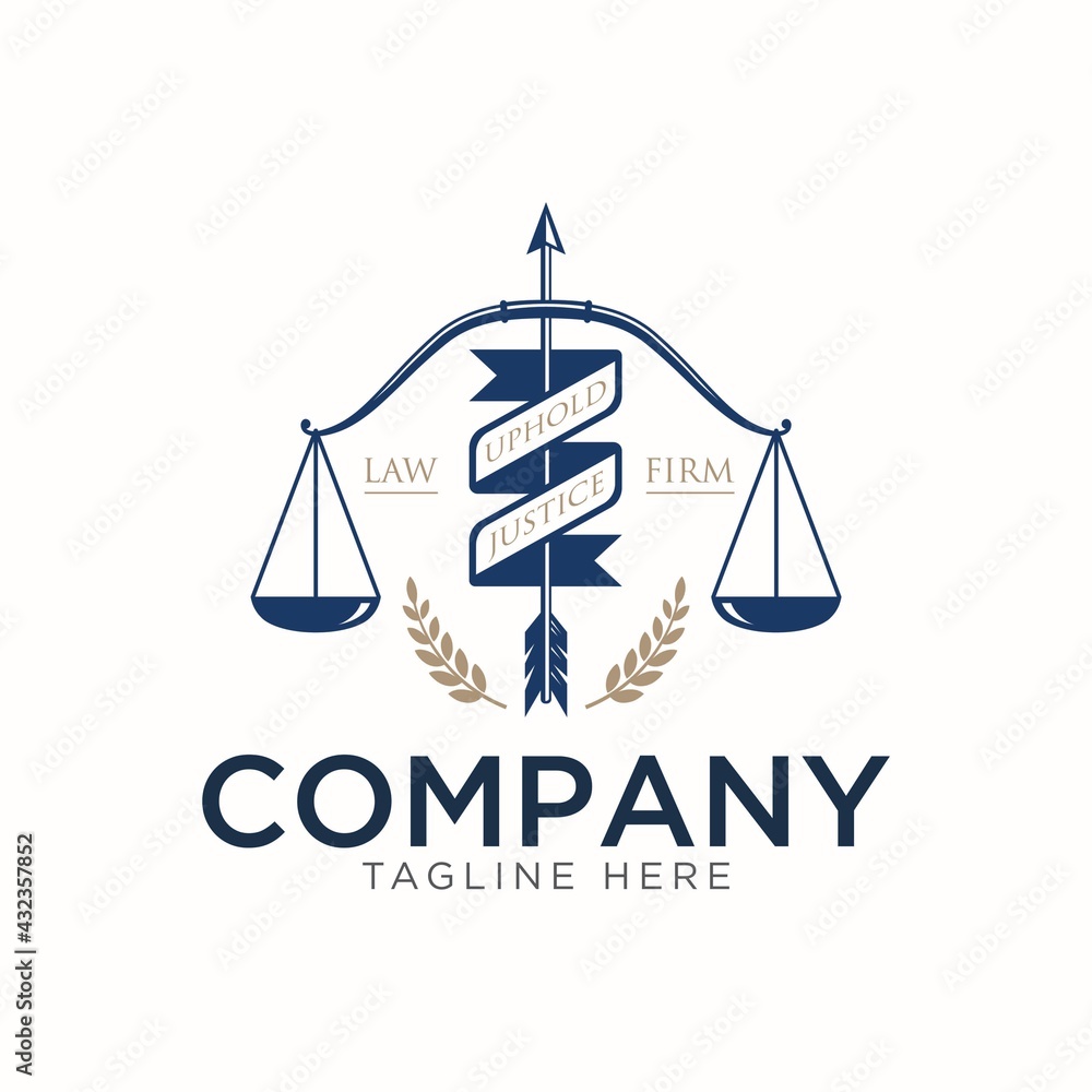 Attorney Law Arrow Logo design Stock Vector | Adobe Stock