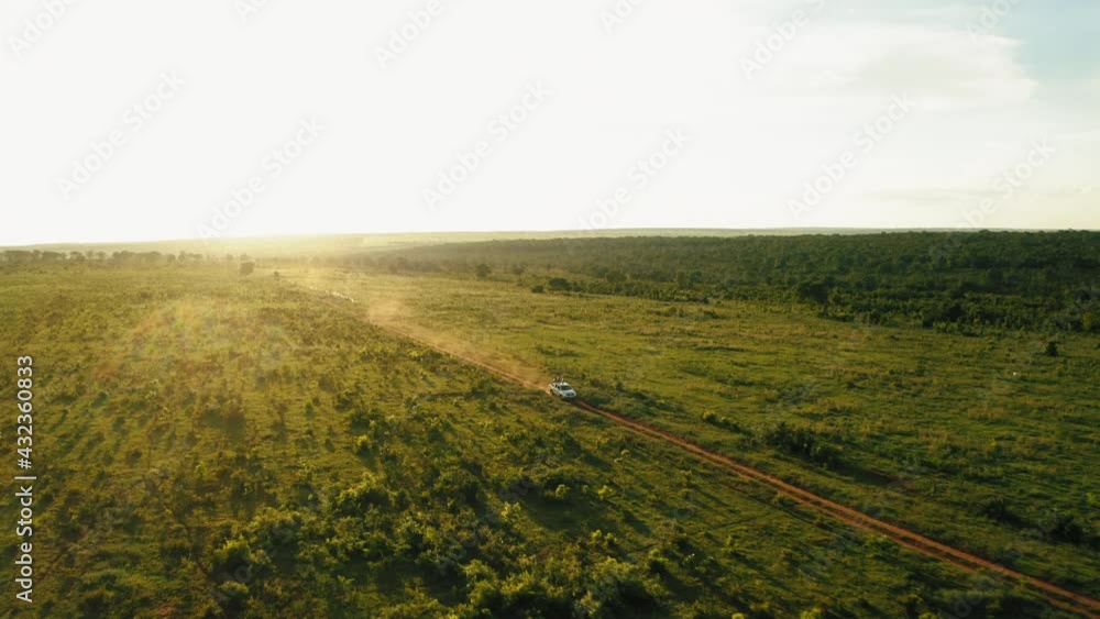 brazil backcountry bush outdoor sunset people on back of pickup truck ...