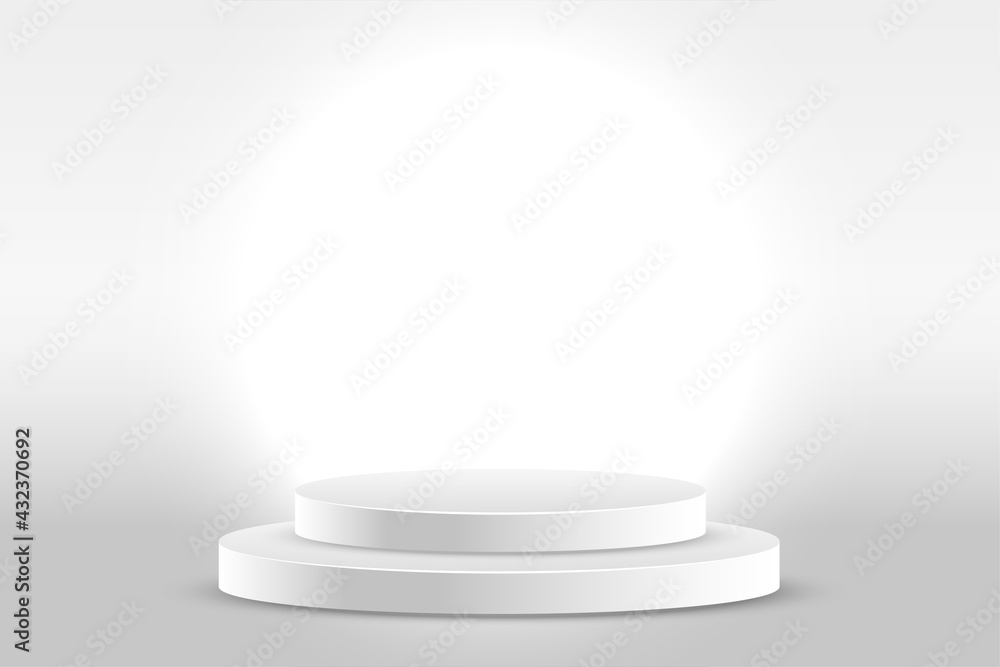 white studio background with product display Stock Vector | Adobe Stock