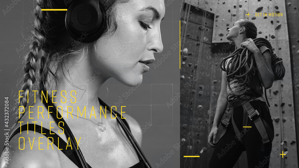 Fitness Performance Titles Stock Template | Adobe Stock