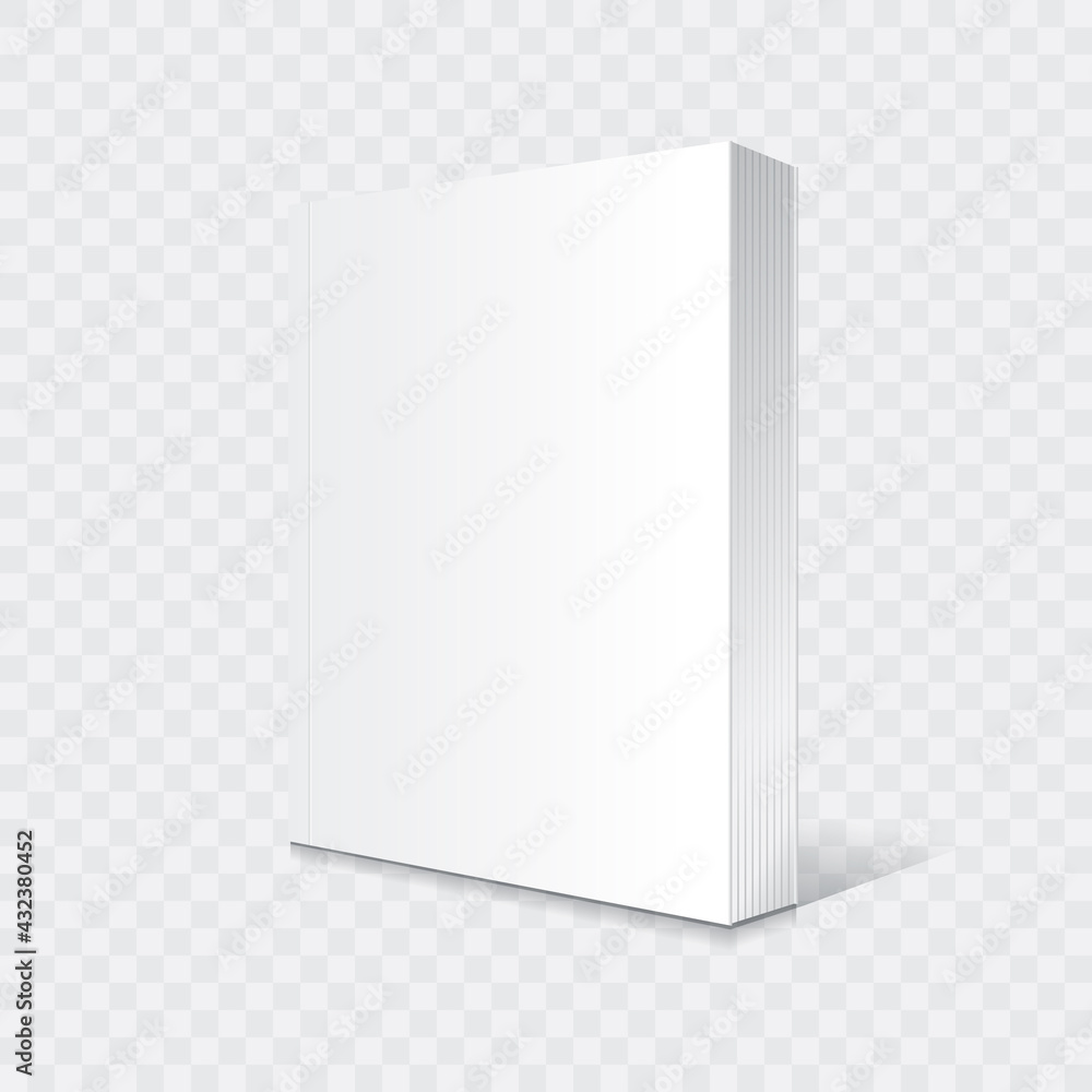 Book mockup soft cover transparent background-edge side Stock Vector ...