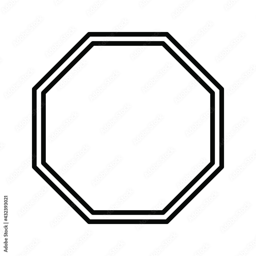 octagon shape icon illustration vector graphic color editable vector de ...
