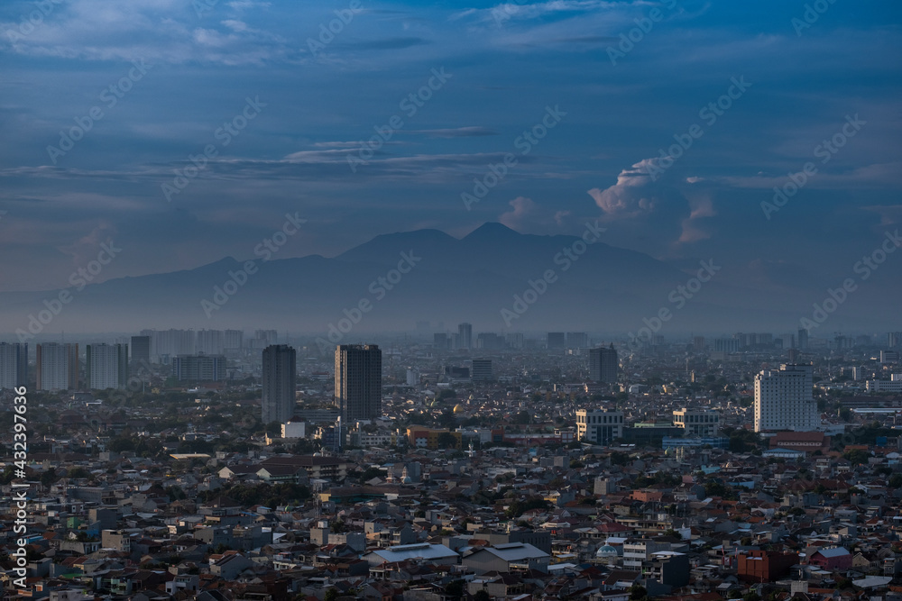 Beautiful Scenery of Jakarta Skyline from Kemayoran during sunrise and ...