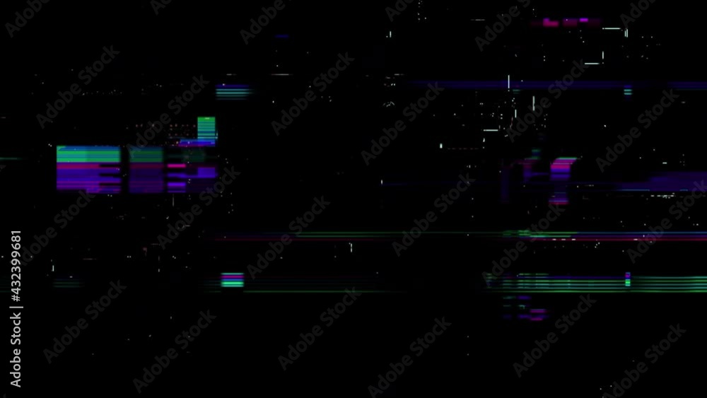 Lost signal glitch VHS footage. Digital pixel noise glitch art effect ...