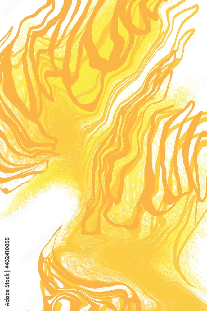 Abstract swirls of liquid moving paints ink and colors flowing in ...