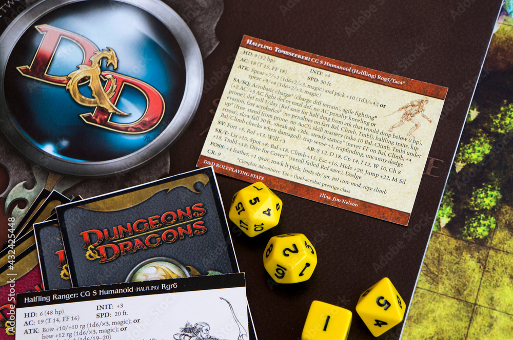 Tbilisi, Georgia – 5 May 2021: Playing Dungeons and Dragons, a role ...