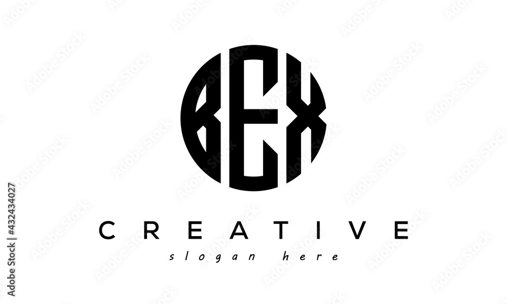 Letters BEX creative circle logo design vector Stock Vector | Adobe Stock