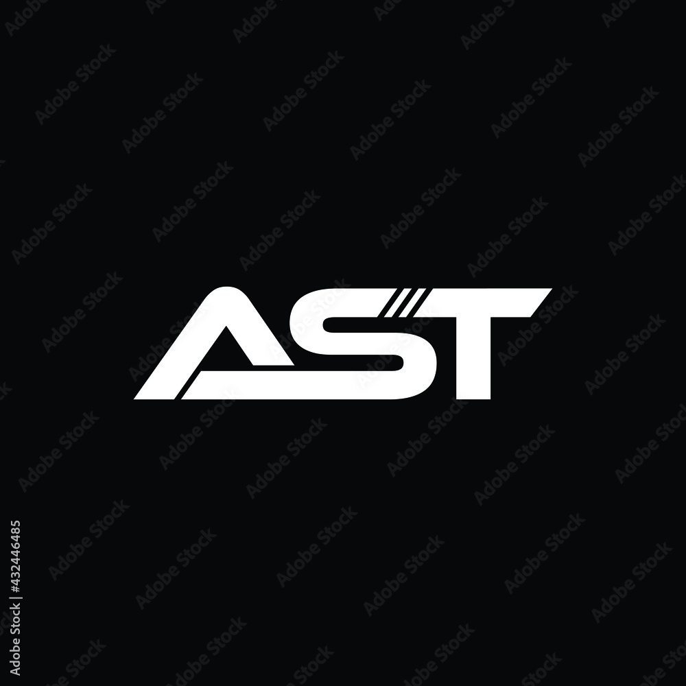 ast , letter logo design Stock Vector | Adobe Stock