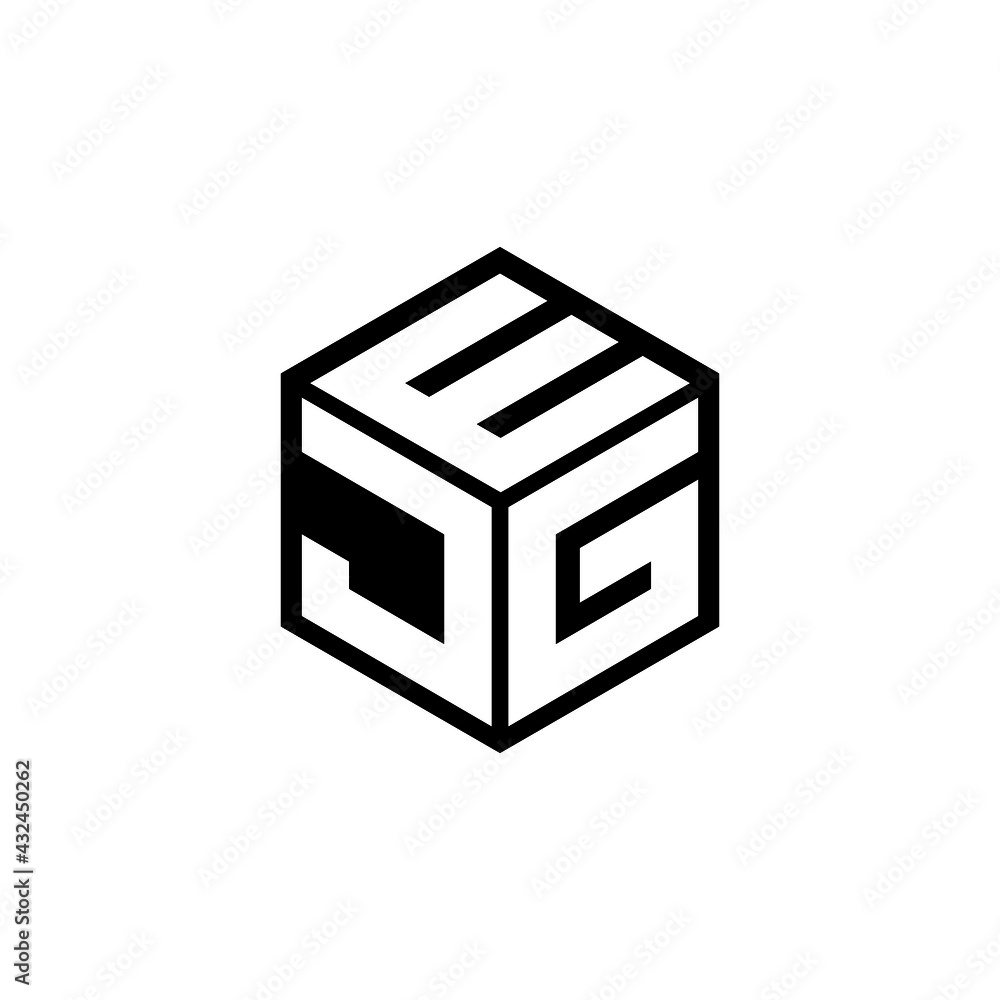 JGE letter logo design with white background in illustrator, vector ...