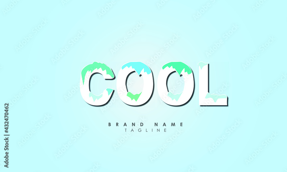 Cool Text Logo Design Vector Stock Vector | Adobe Stock