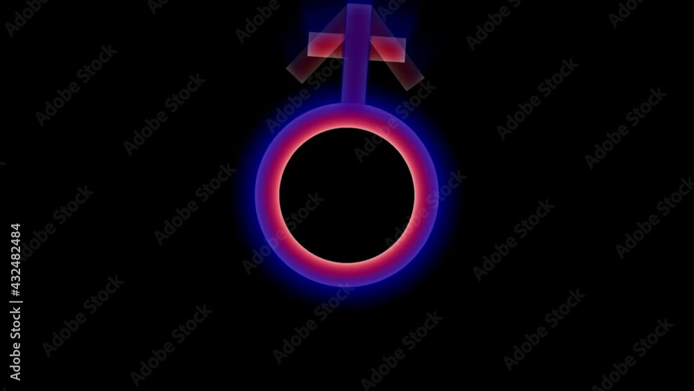 Gender symbols are moving Sexual symbols are moving.2D animation.With ...
