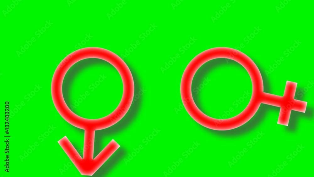 Gender symbols are moving Sexual symbols are moving.2D animation.With ...