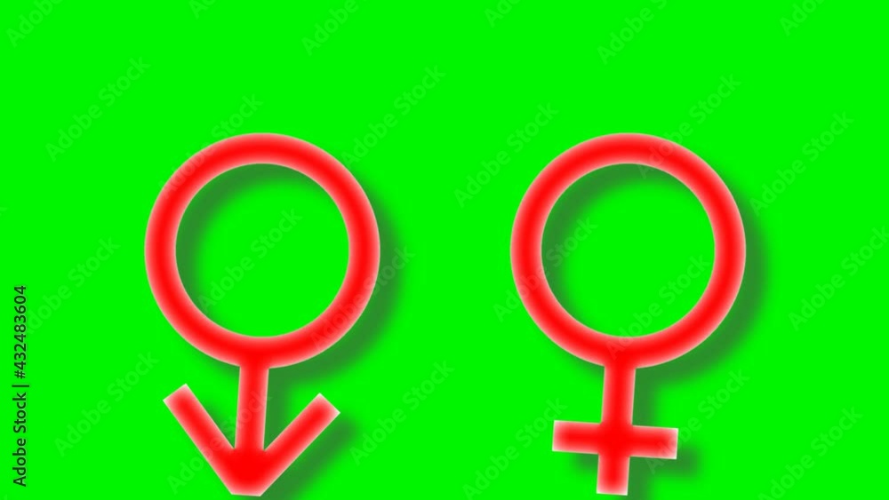 Gender symbols are moving Sexual symbols are moving.2D animation.With ...