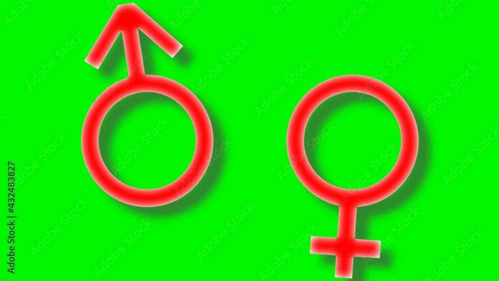 Gender symbols are moving Sexual symbols are moving.2D animation.With ...