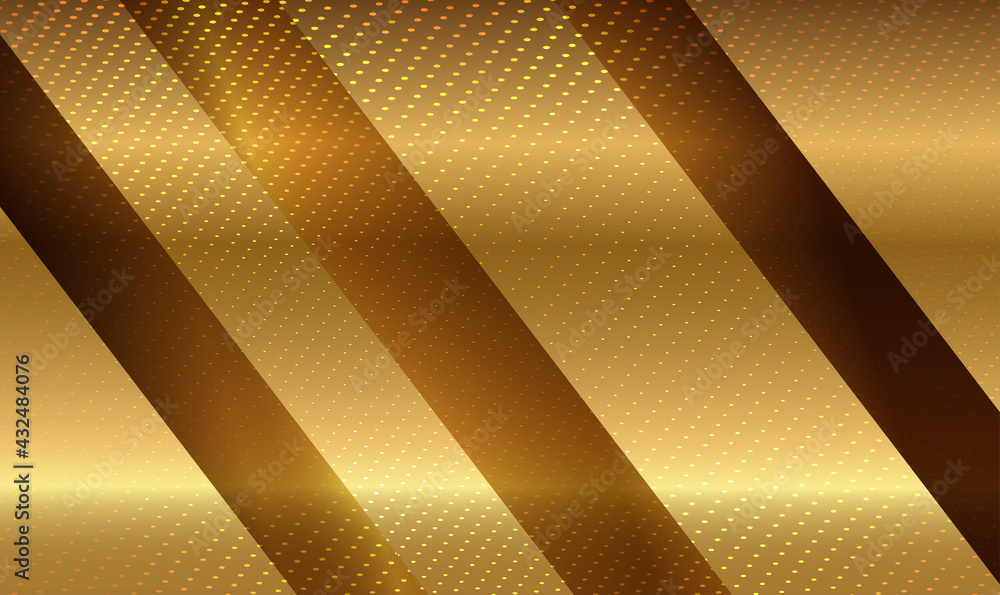 Abstract luxury gradient gold technology with glowing dots. Luxury and ...