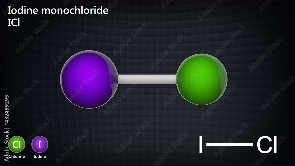 Iodine monochloride is an interhalogen compound with the formula ICl or ...