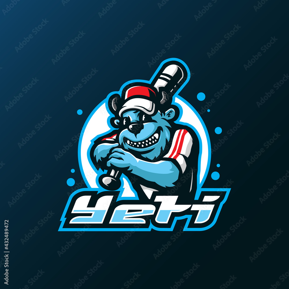 Yeti mascot logo design vector with modern illustration concept style ...