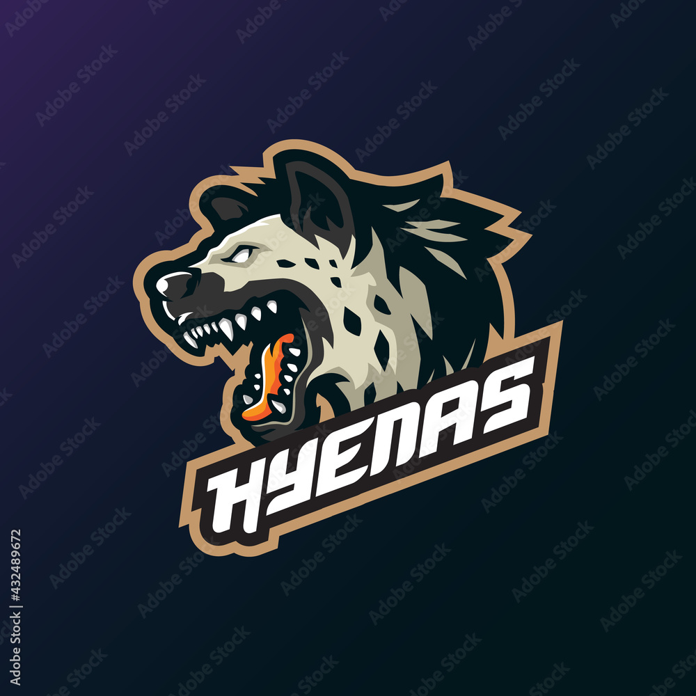 Hyena mascot logo design vector with modern illustration concept style ...