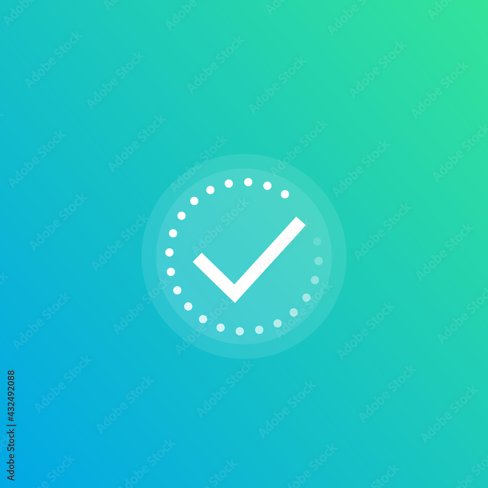 completed progress bar vector icon Stock Vector | Adobe Stock