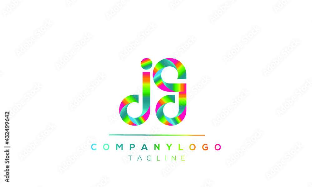 JG initials monogram letter text alphabet logo design Stock Vector ...
