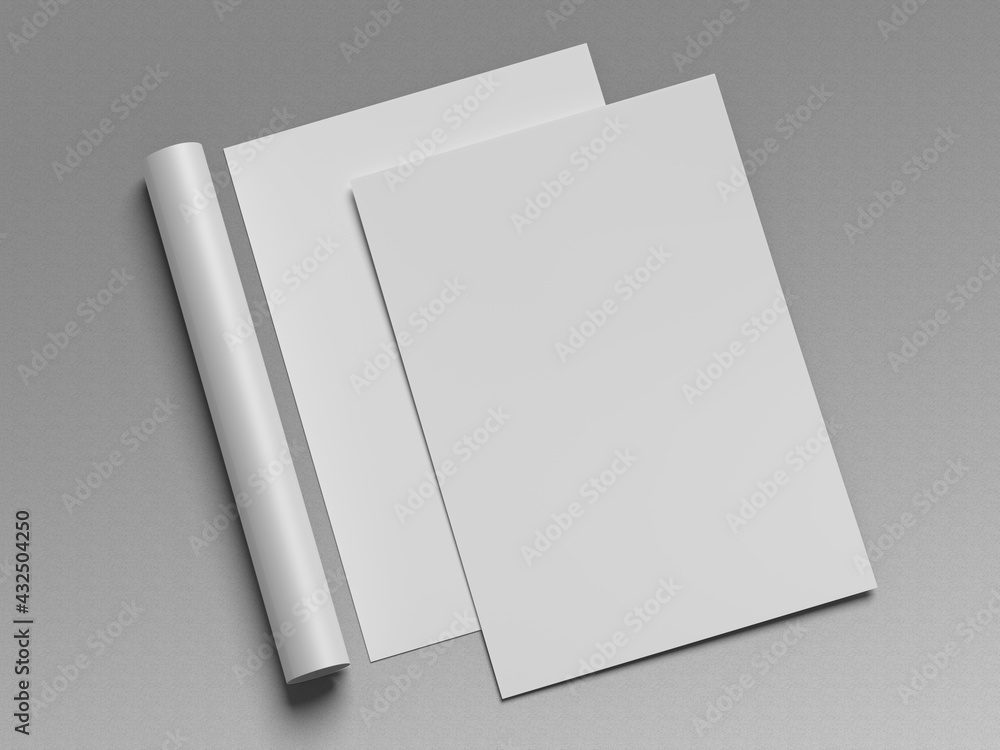 a4 flayer poster mockup Stock Illustration | Adobe Stock