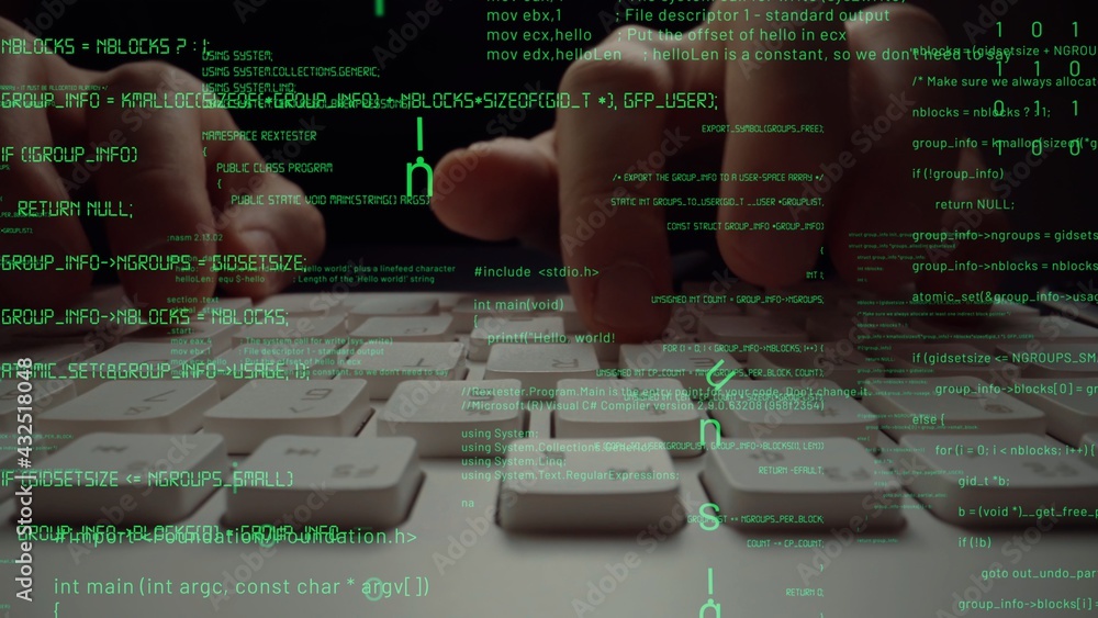 Creative visual of computer programming coding and software development ...