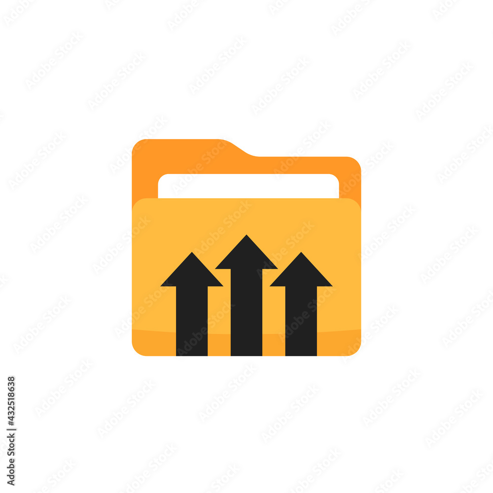 Move to folder icon, flat vector Stock Vector | Adobe Stock